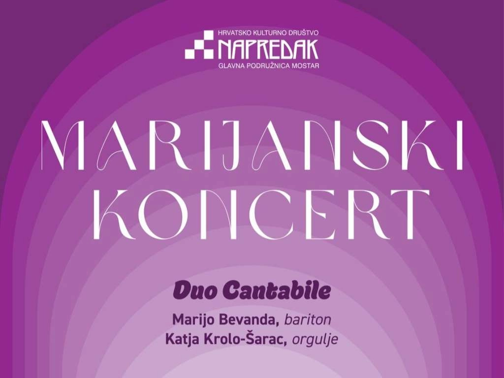 Mostar: Marijanski koncert dua 'Cantabile' u crkvi sv. Petra i Pavla ...